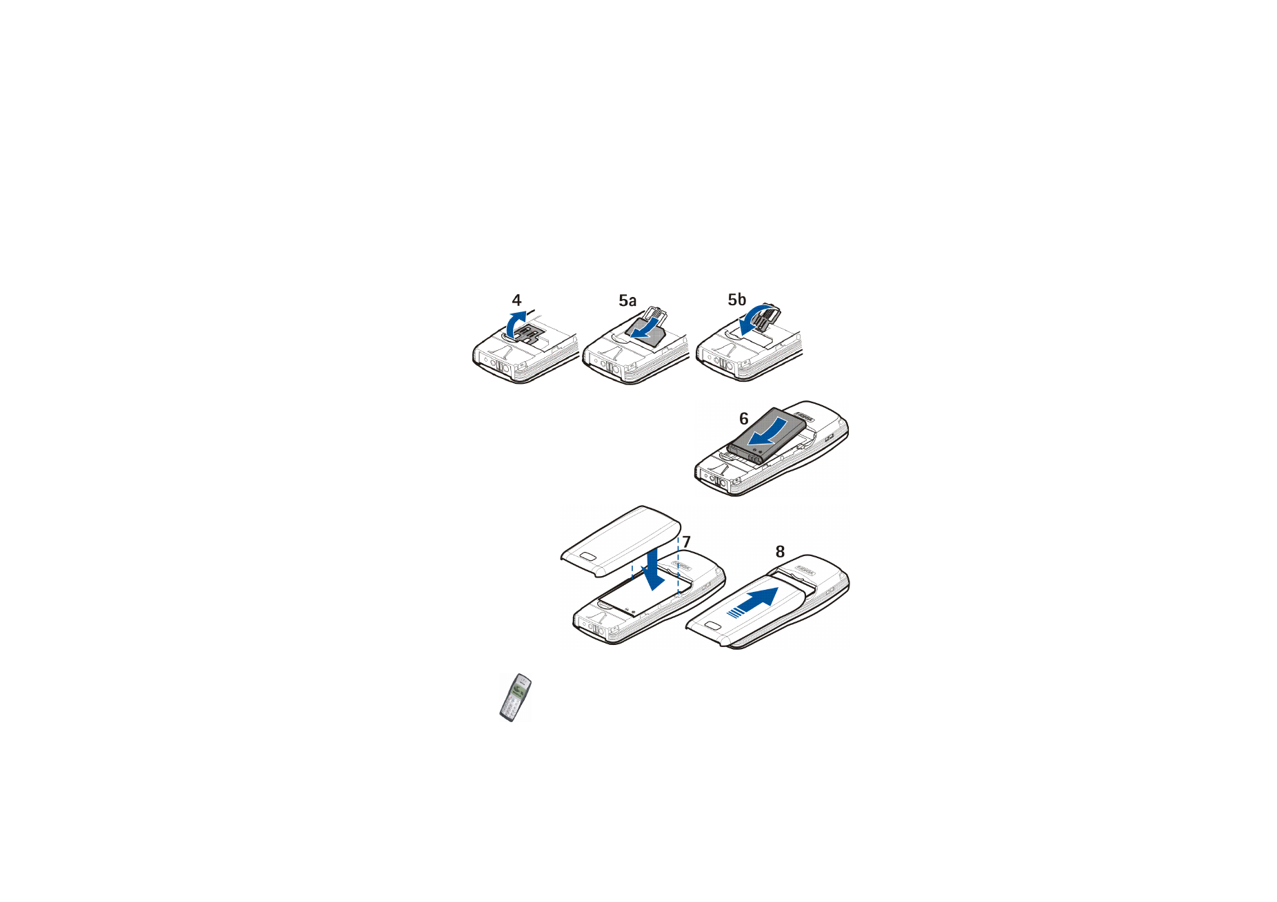 Inserting a SIM card - Nokia 1100