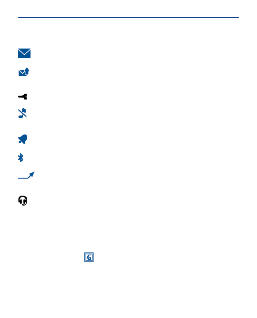 Icons shown on your phone - Nokia 206