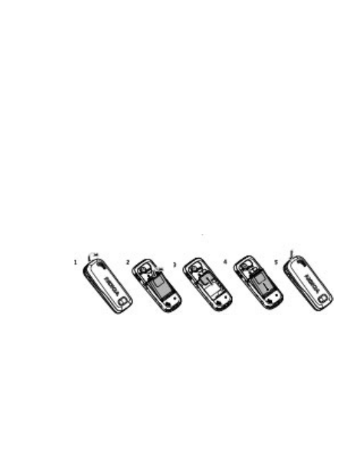 Einlegen der SIM-Karte und des Akkus - Nokia 2600 classic