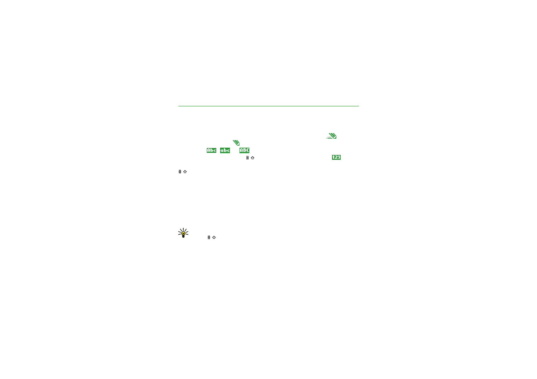 Setting predictive text input on or off - Nokia 3120