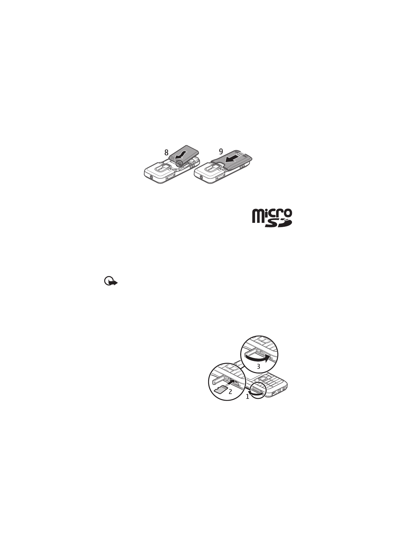 Inserción de una tarjeta SIM o USIM y una batería - Nokia 6120 classic