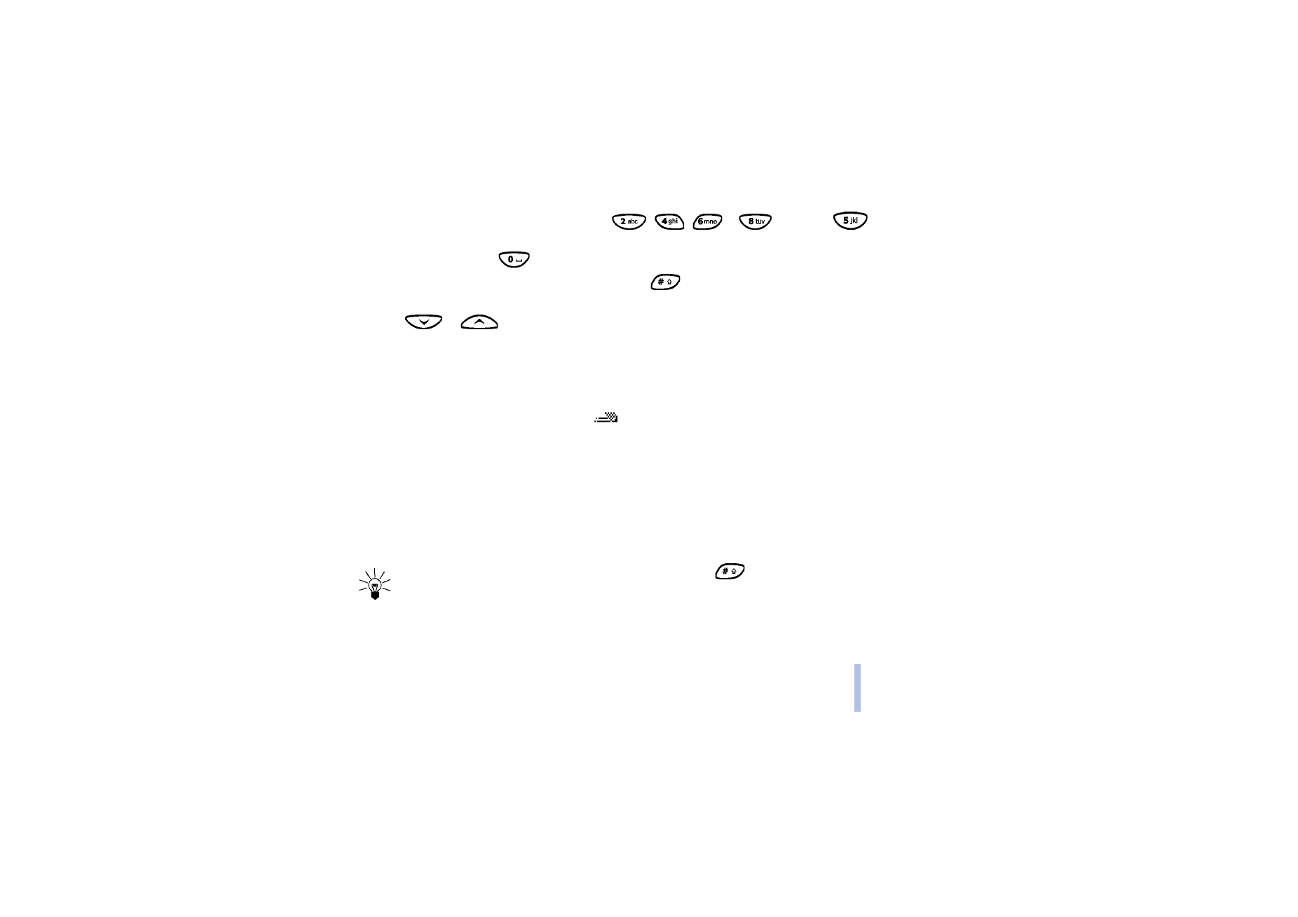 Setting predictive text input on or off - Nokia 6310i