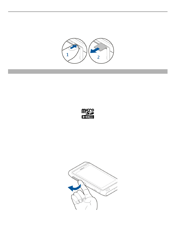 Insérer ou retirer la carte SIM - Nokia N8 00